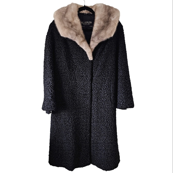 Kaplan | Jackets & Coats | Vintage 94s Kaplan Balck Astrakhan Persian ...